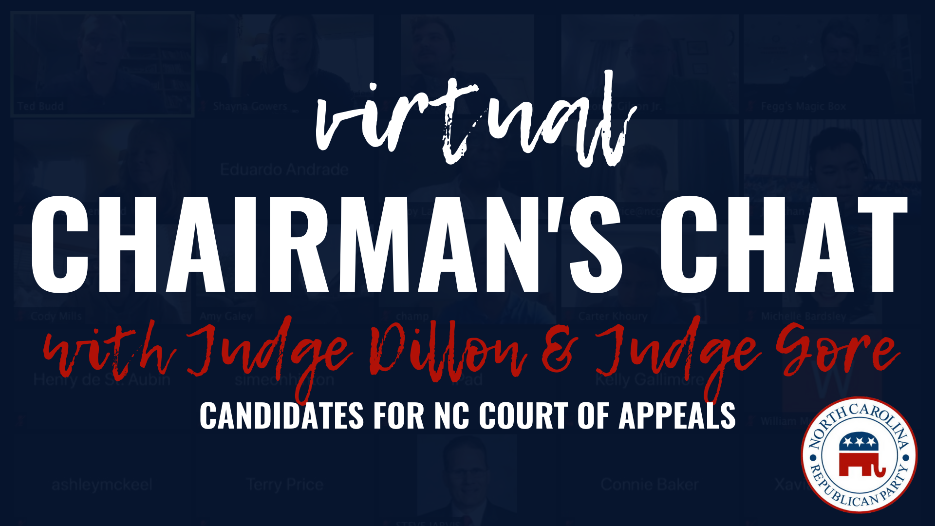 Register for Chairman's Chat with Judge Dillon & Judge Gore - action.nc.gop