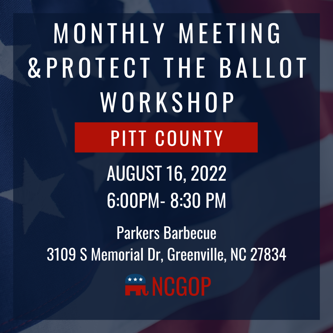 Pitt County Protect the Ballot Workshop - North Carolina Republican Party
