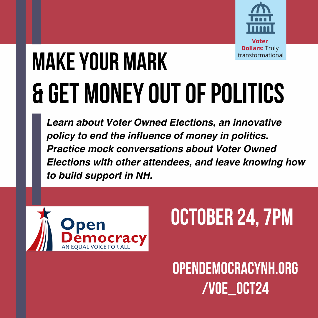 Make Your Mark to get Money out of Politics - Open Democracy