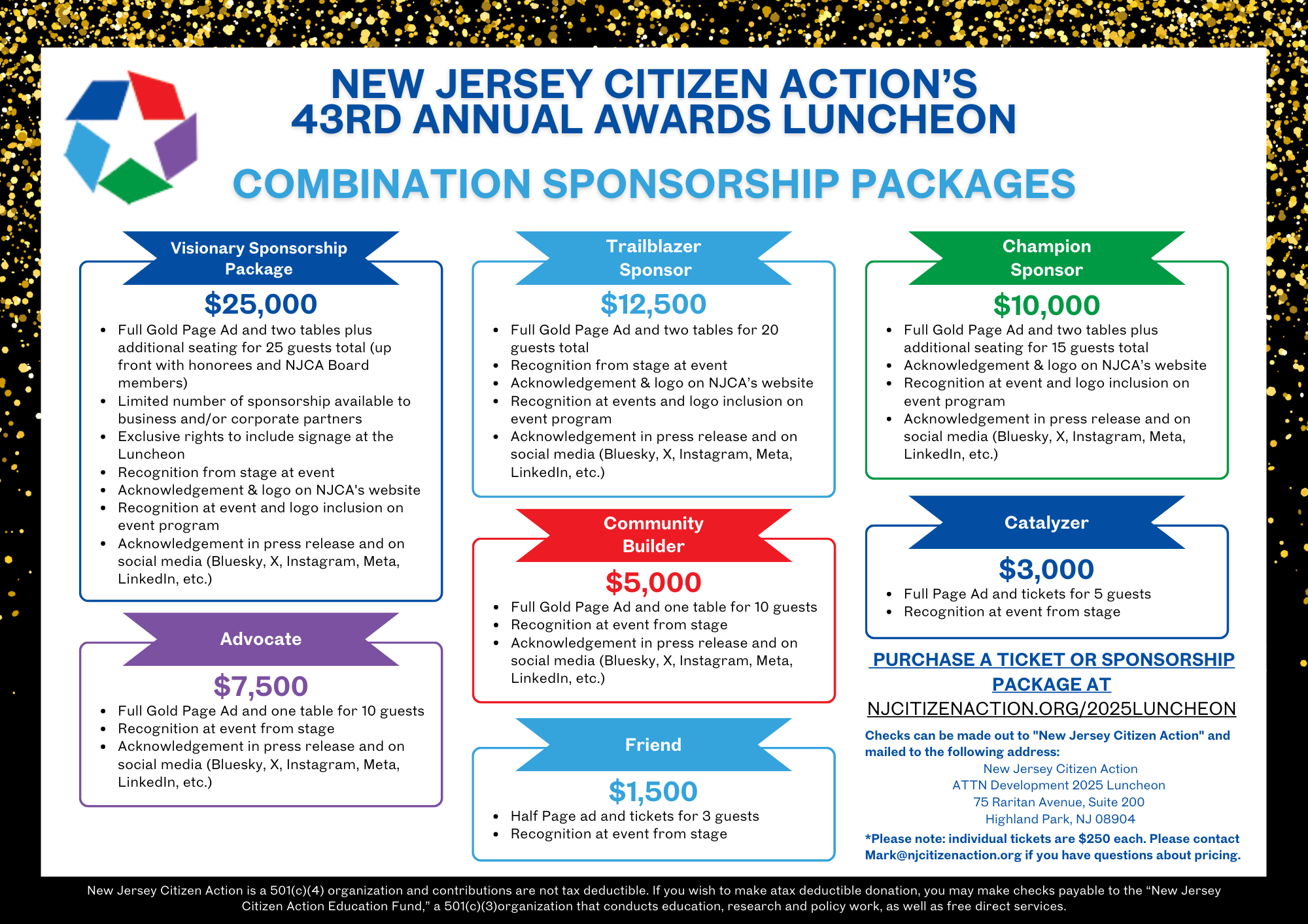 NJCA 43rd Luncheon - New Jersey Citizen Action