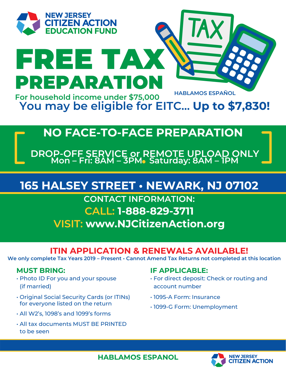 Free Tax Prep - New Jersey Citizen Action