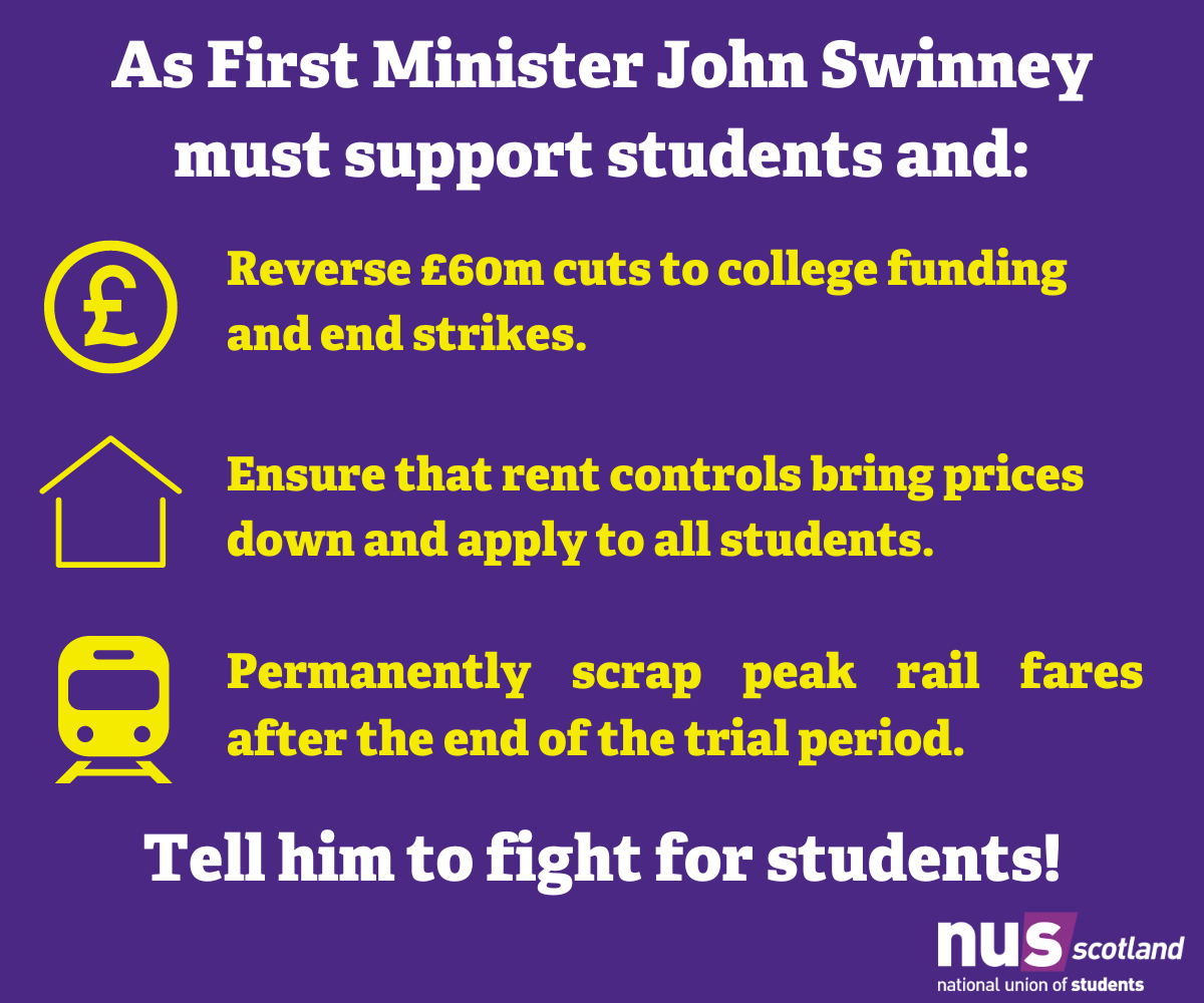 NUS Scotland calls on new First Minister to support students - NUS Scotland