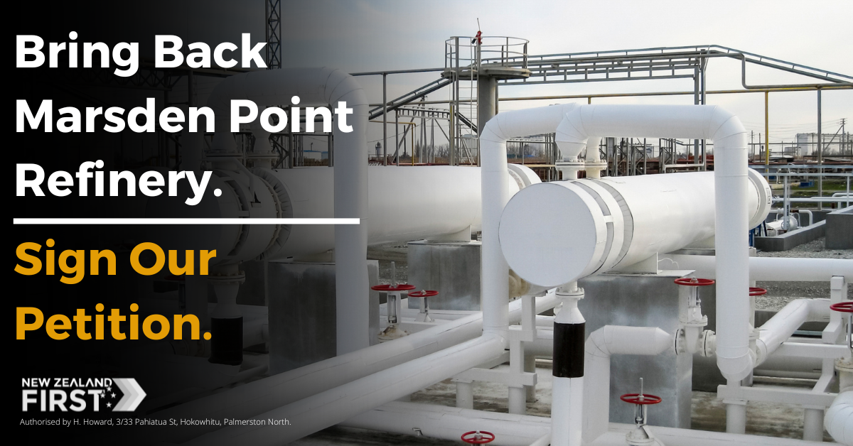 Petition to reopen Marsden Point - New Zealand First