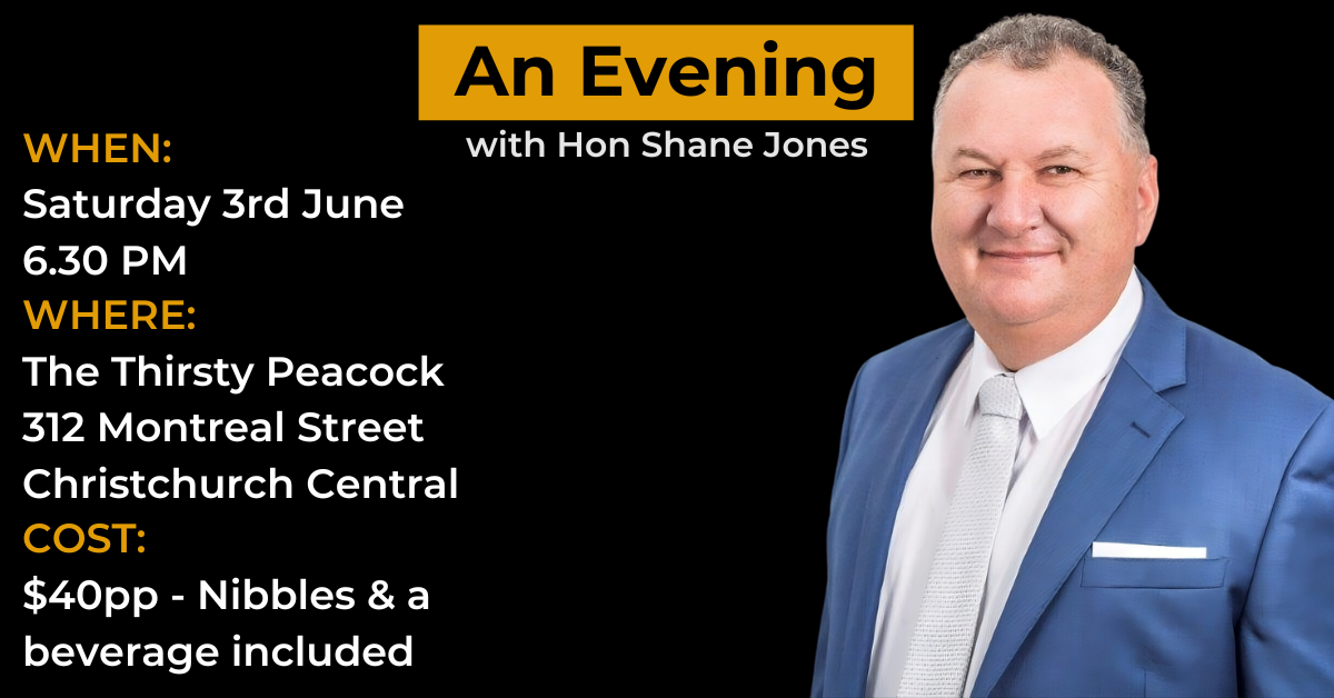 An Evening With Shane Jones - New Zealand First