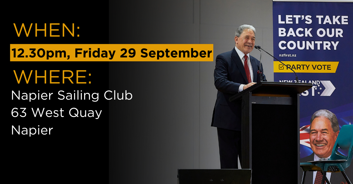 Napier Public Meeting - New Zealand First