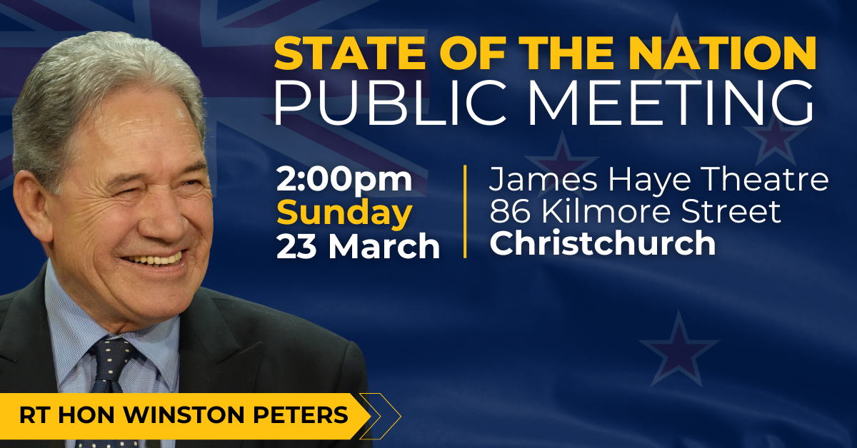 State of the Nation Public Meeting 2025 - New Zealand First