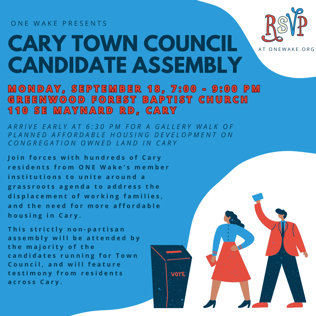 Cary Town Council Candidate Assembly - ONE Wake