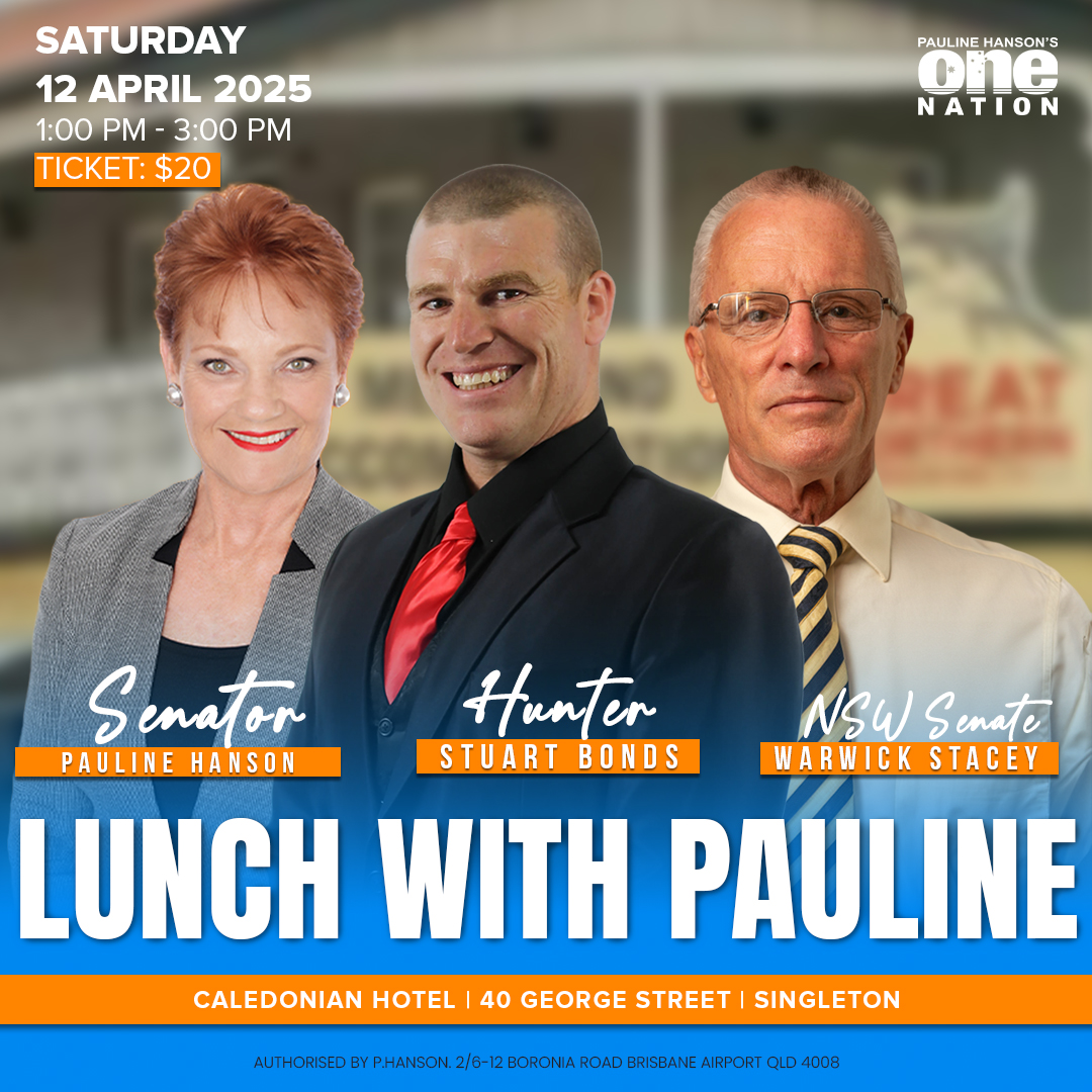 Lunch with Pauline and Stuart Bonds - Pauline Hanson's One Nation
