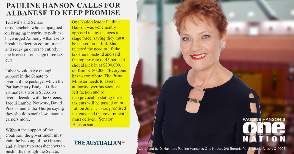 Leadership Pauline Hansons One Nation
