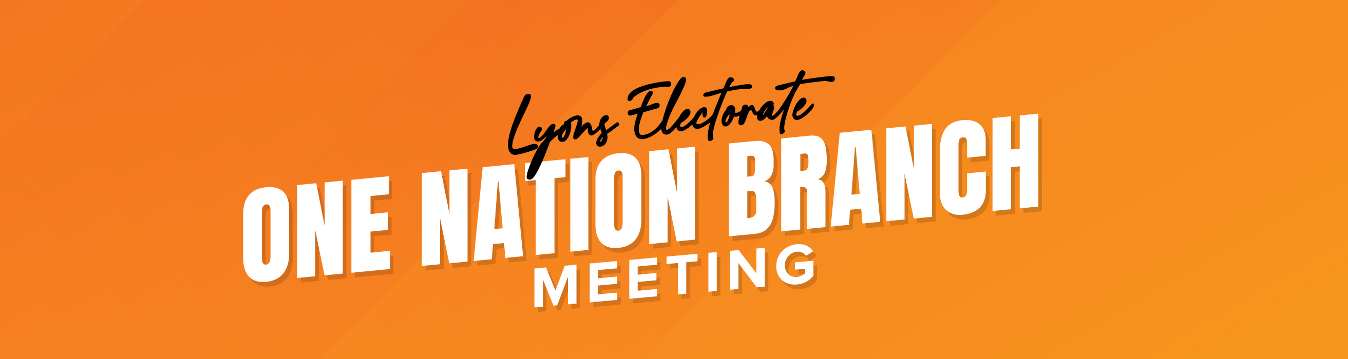 Lyons Electorate One Nation Branch Meeting - Pauline Hanson's One Nation