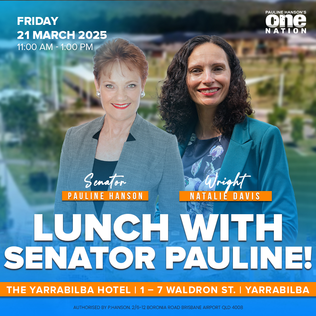Lunch With Senator Pauline Pauline Hansons One Nation