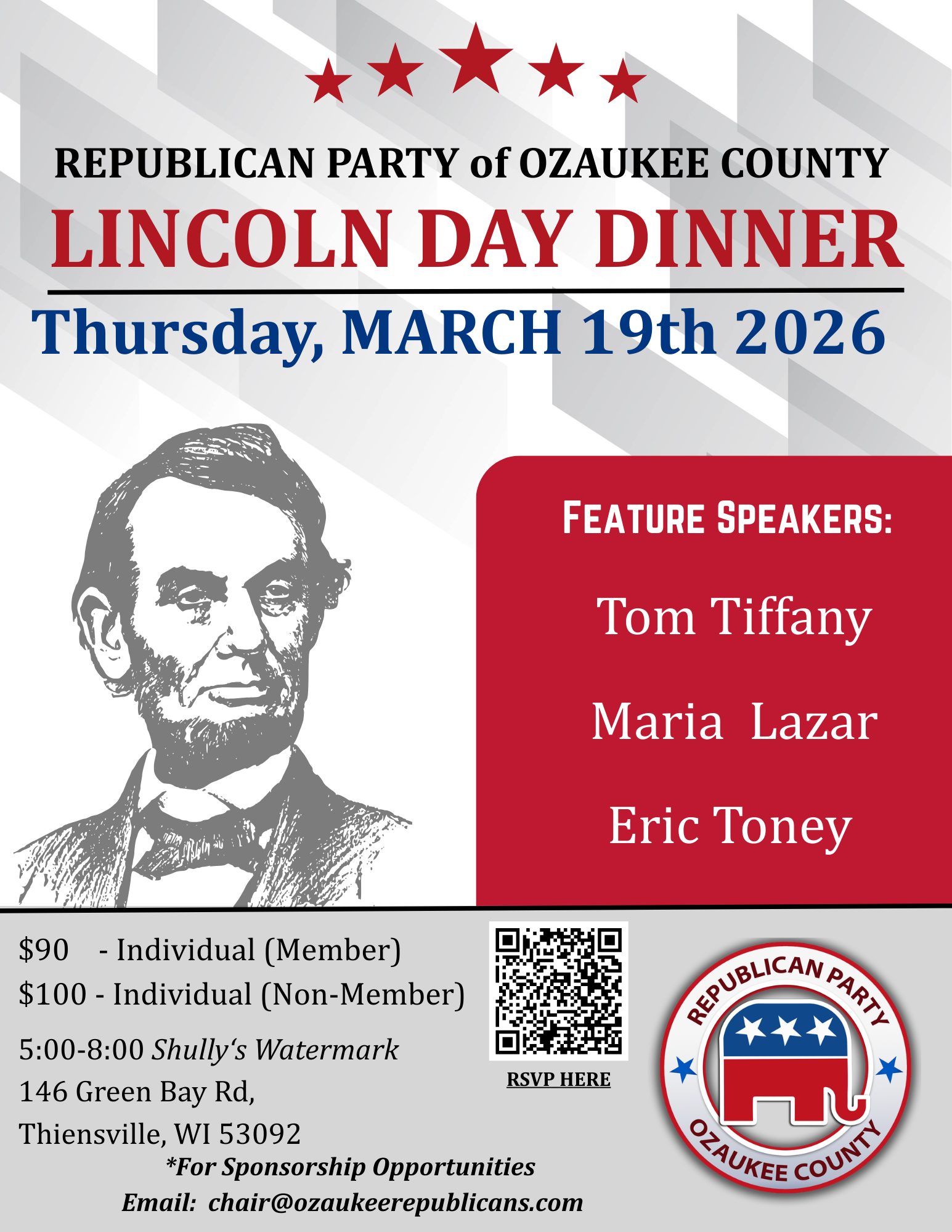 Lincoln Day Dinner - Republican Party of Ozaukee County