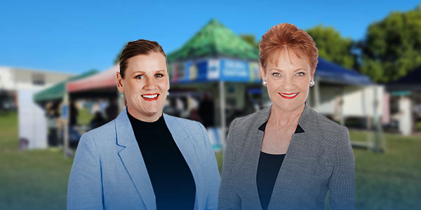 Market Day with Senator Pauline Hanson and Katy McCallum