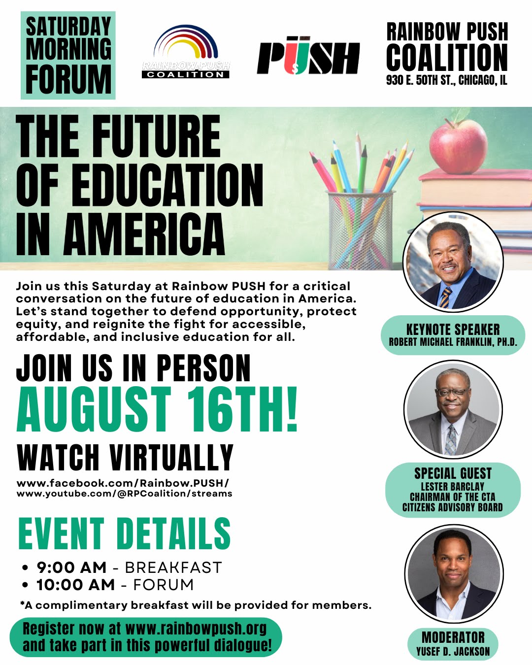 Saturday Forum - August 16th