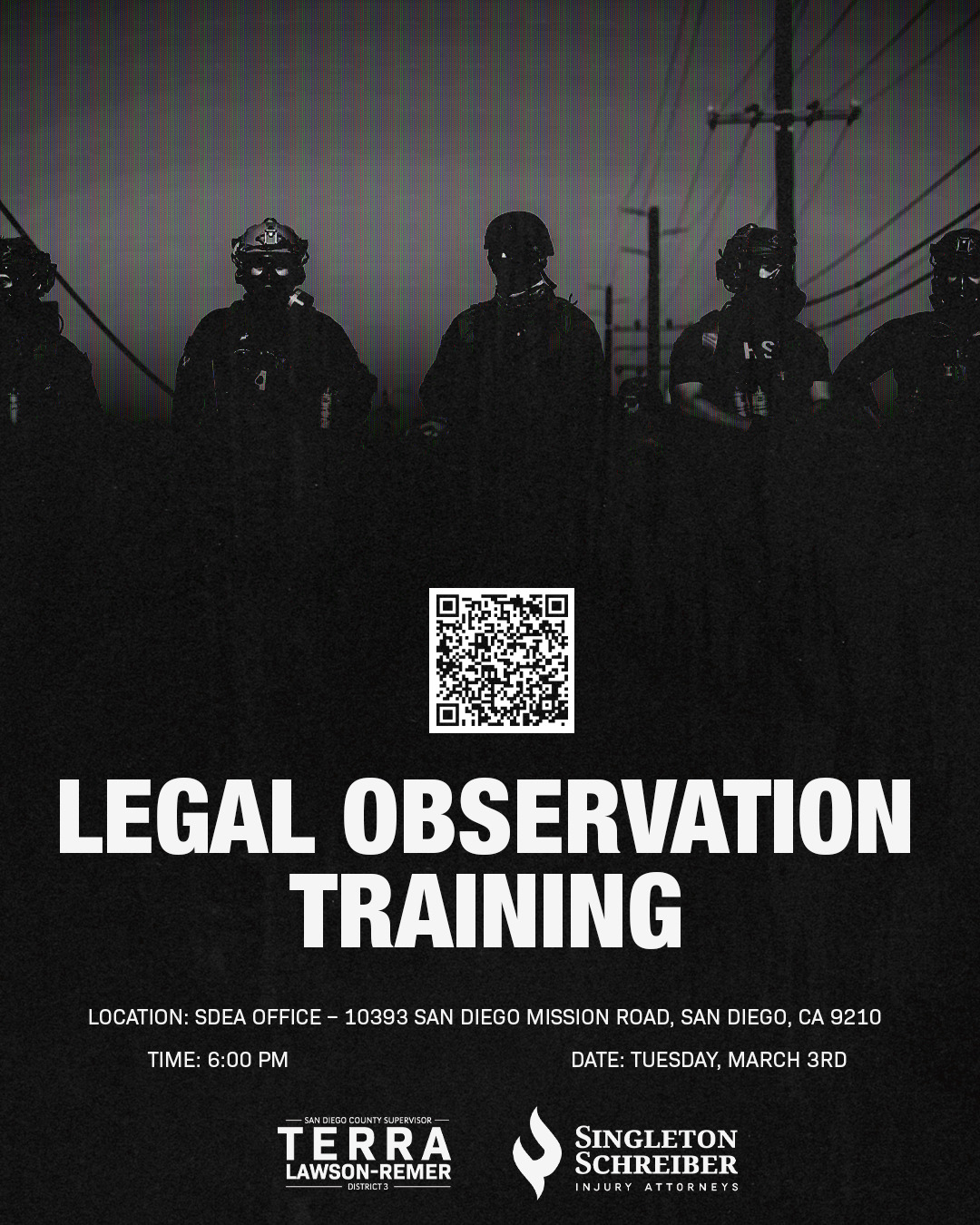 Office of Supervisor Lawson-Remer: Legal Observation Training (in-person)