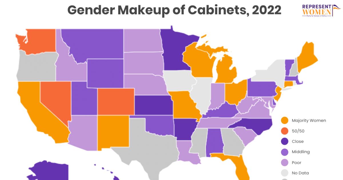 Map: Women on State Cabinets - RepresentWomen