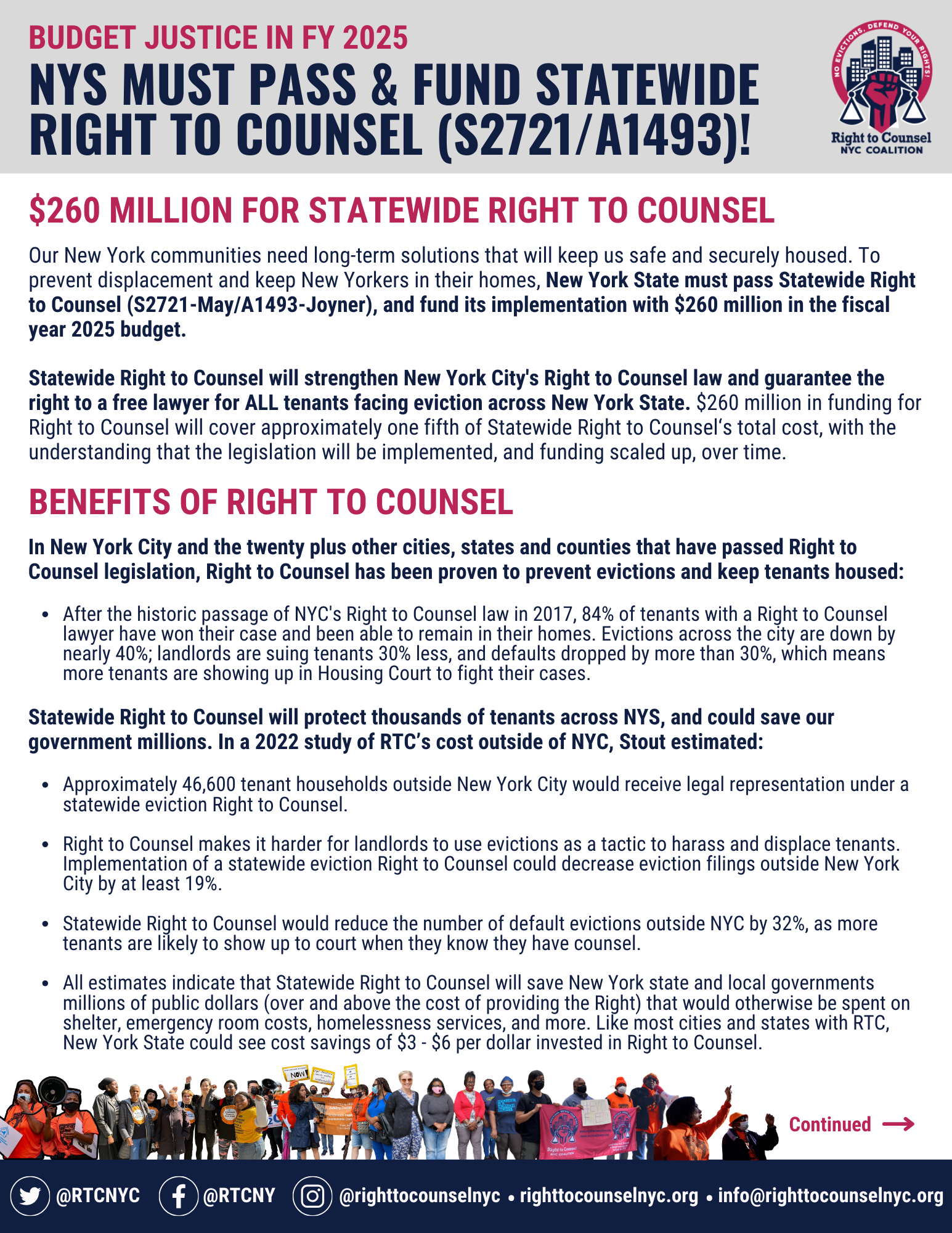 Statewide Right to Counsel - Right to Counsel NYC Coalition