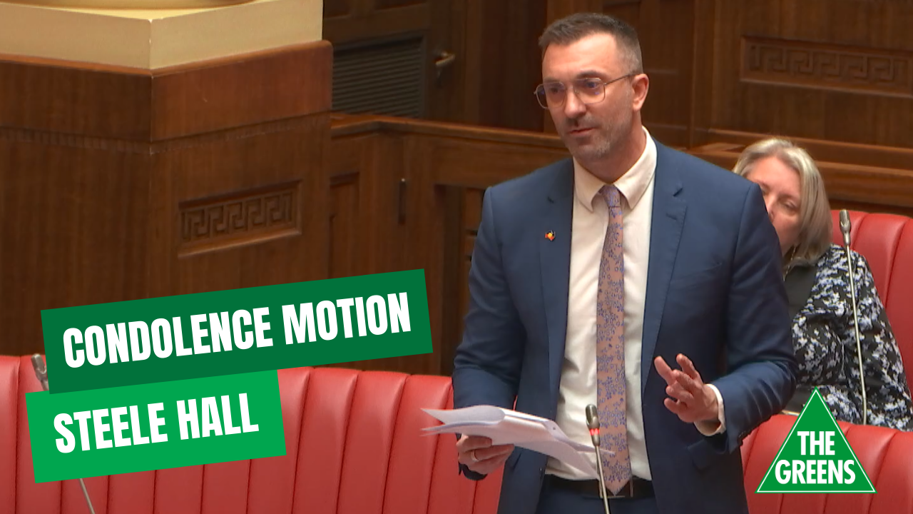 Condolence Motion: Raymond Steele Hall - Robert Simms MLC