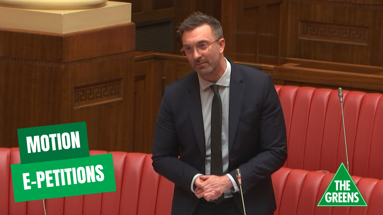 Motion: E-Petitions - Robert Simms MLC