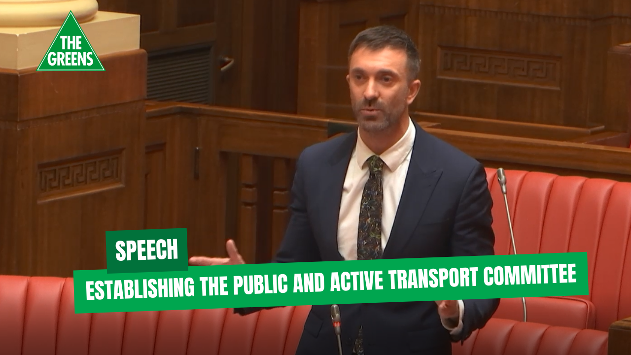 Establishing the Public and Active Transport Committee - Robert Simms MLC