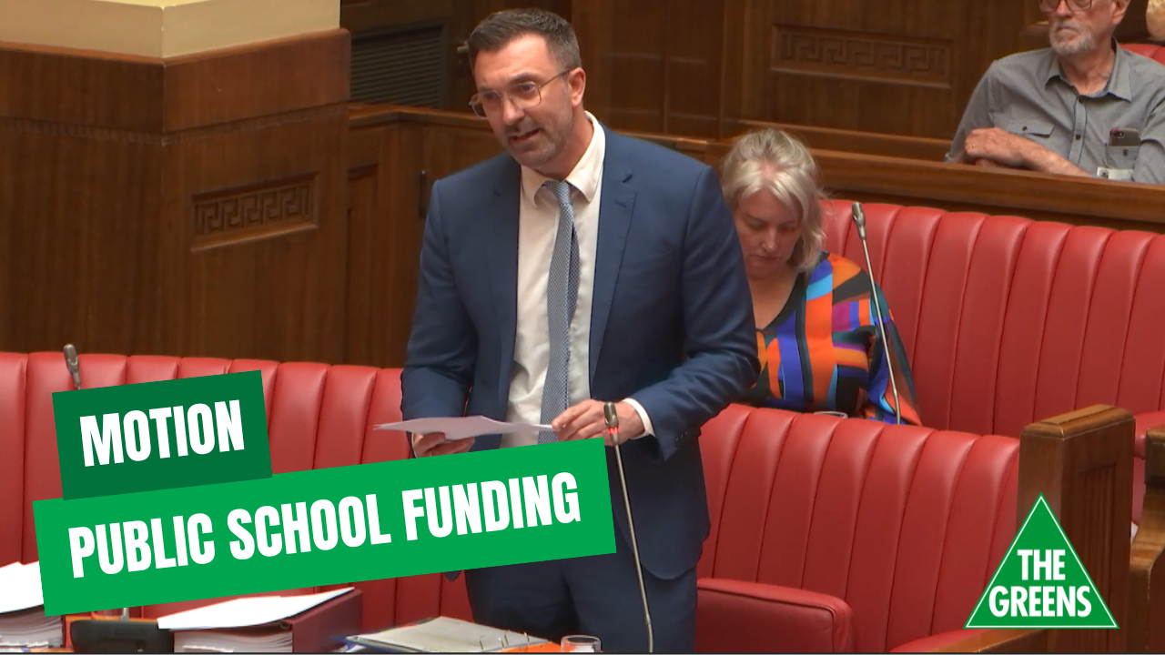 Motion: Public School Funding - Robert Simms MLC
