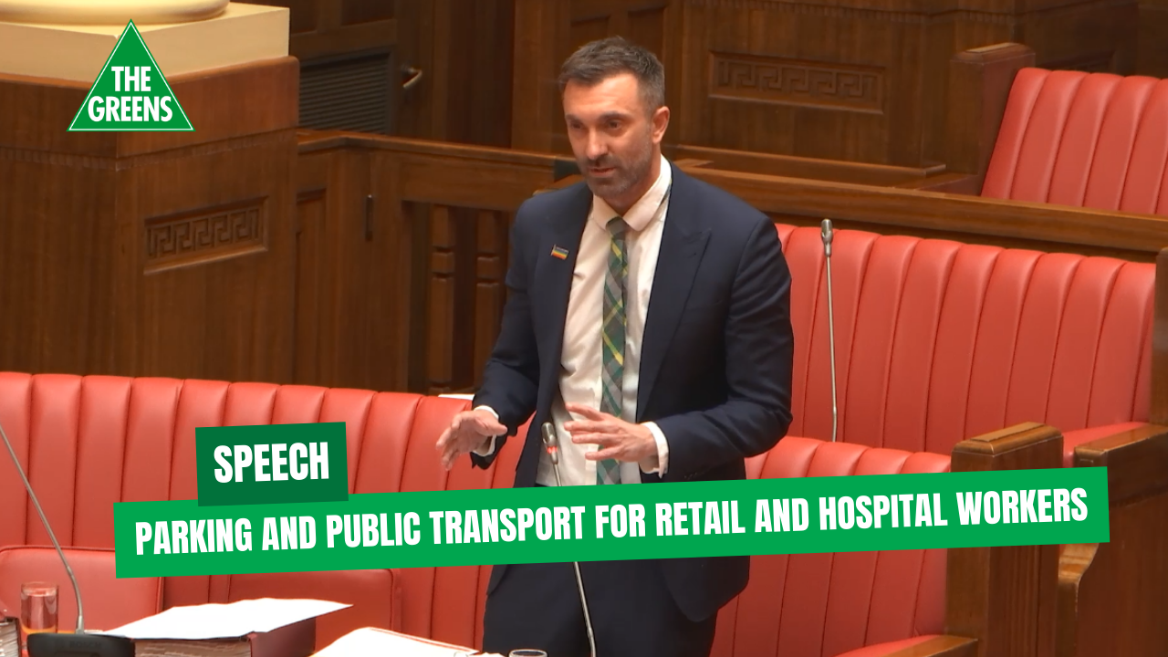 Paid Parking Bill Speech - Robert Simms MLC