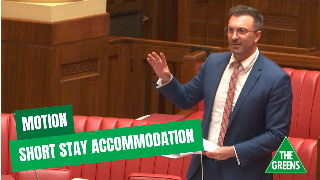 Motion: Short Stay Accommodation - Robert Simms MLC