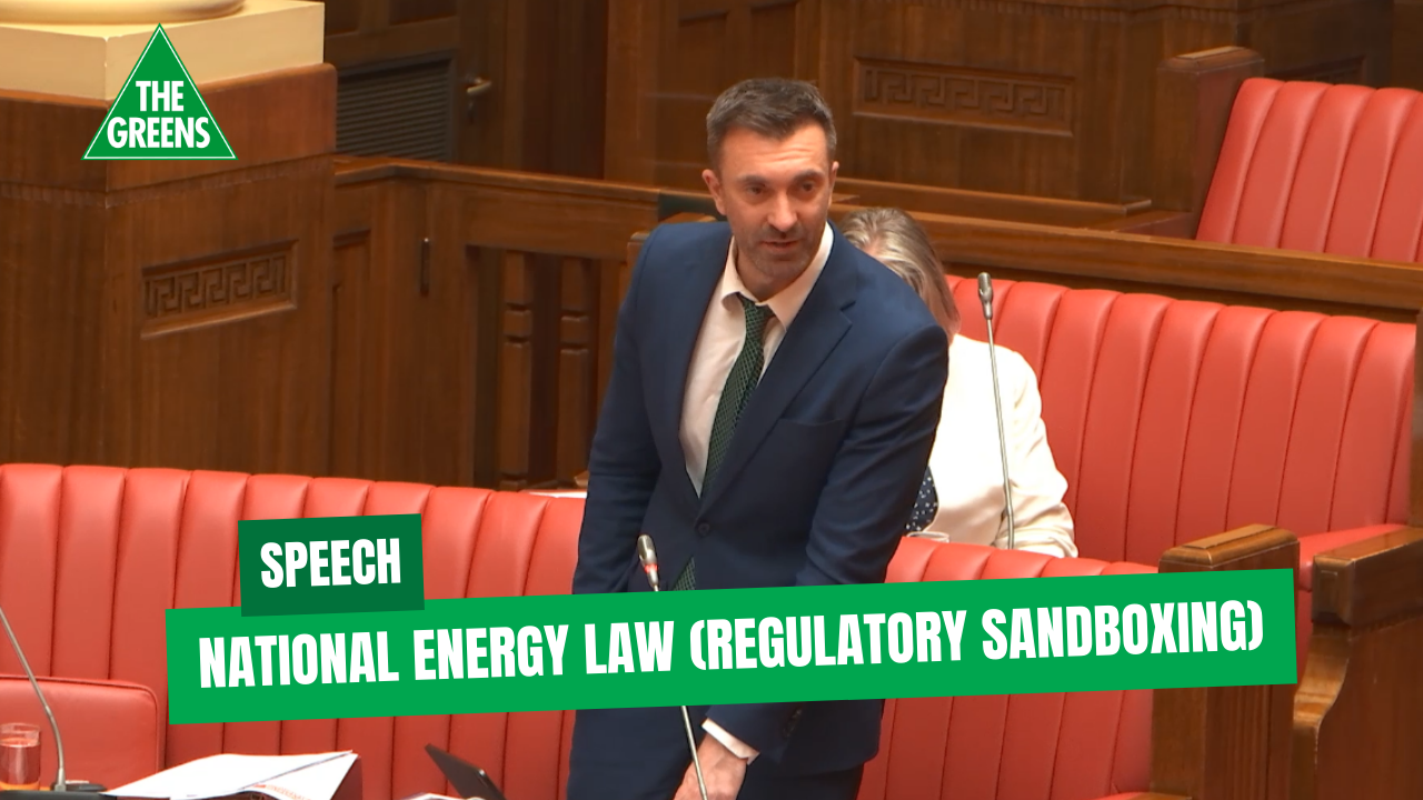 National Energy Laws (Regulatory Sandboxing) - Robert Simms MLC