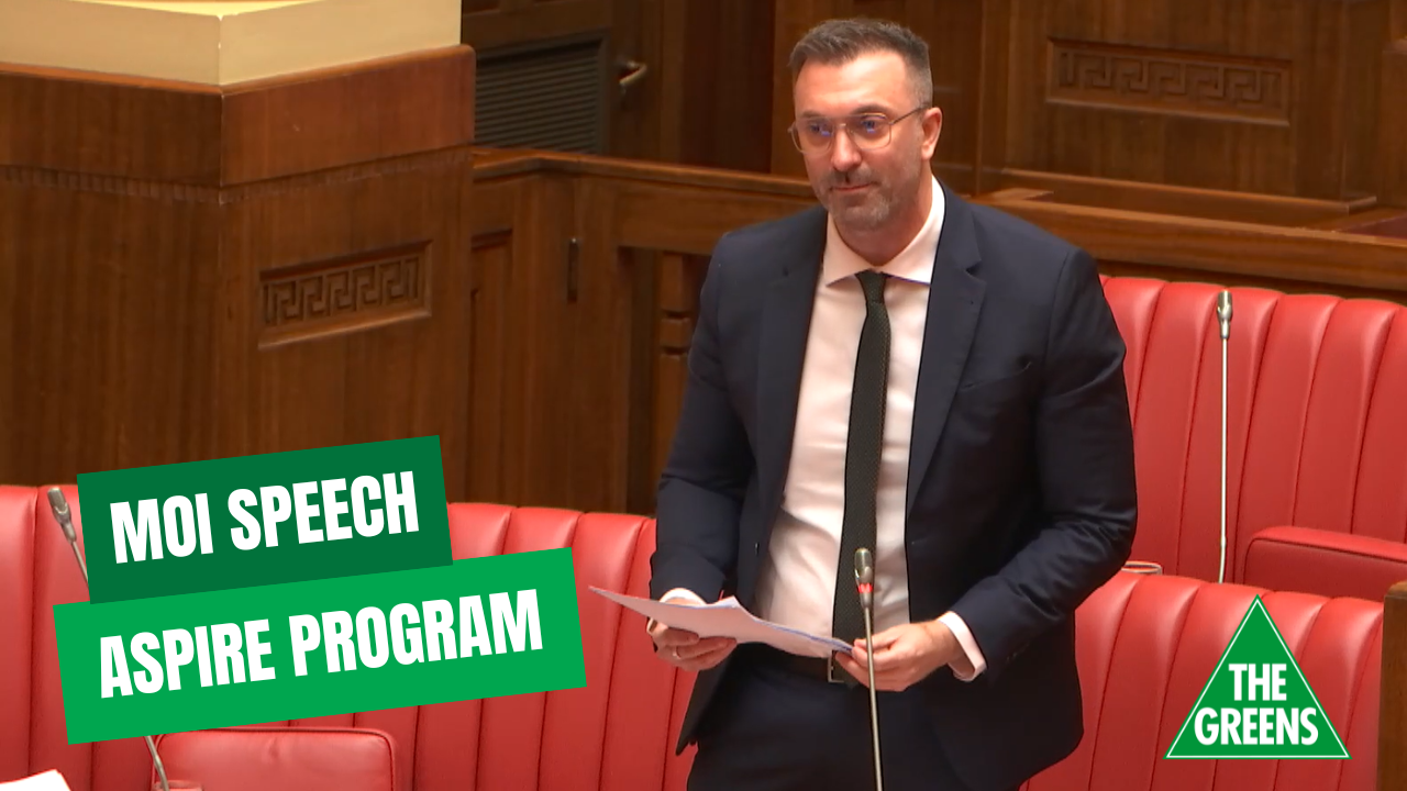 MOI Speech: Hutt Street Centre's Aspire Program - Robert Simms MLC