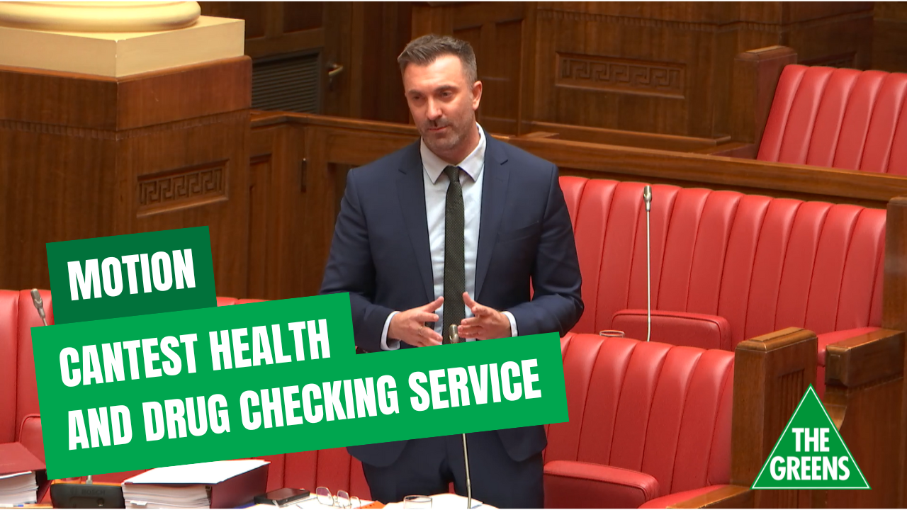 Motion: CanTEST Health and Drug Checking Service - Robert Simms MLC