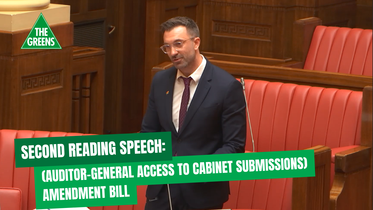 Public Finance and Audit (Auditor General Access to Cabinet Submissions) Amendment Bill Speech ...