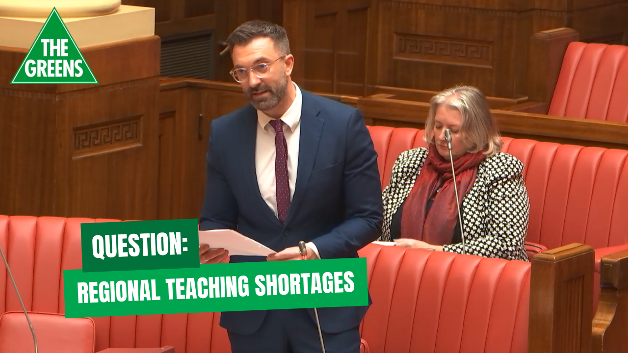 Question: Regional Teacher Shortages - Robert Simms MLC