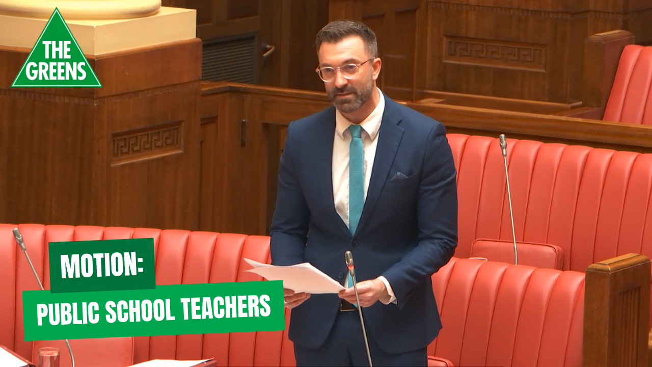 Motion: Public School Teachers - Robert Simms MLC