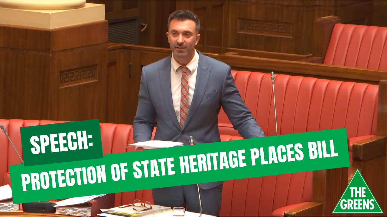 Protection of State Heritage Places - Robert Simms MLC