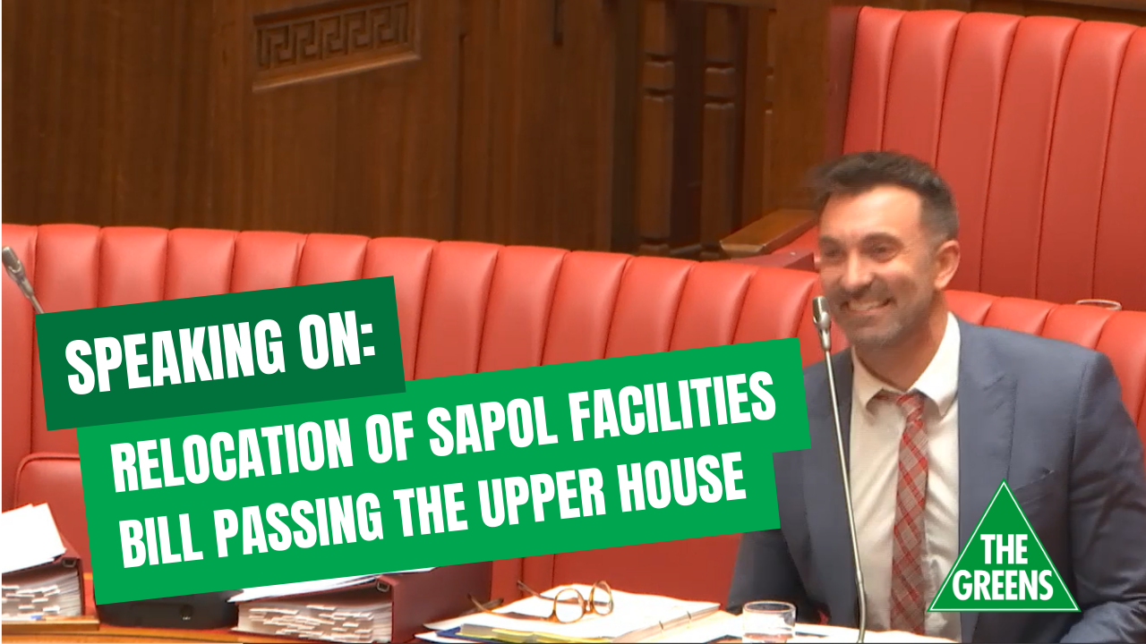 Greens' Relocation of SAPOL Facilities Bill Passes Upper House ...