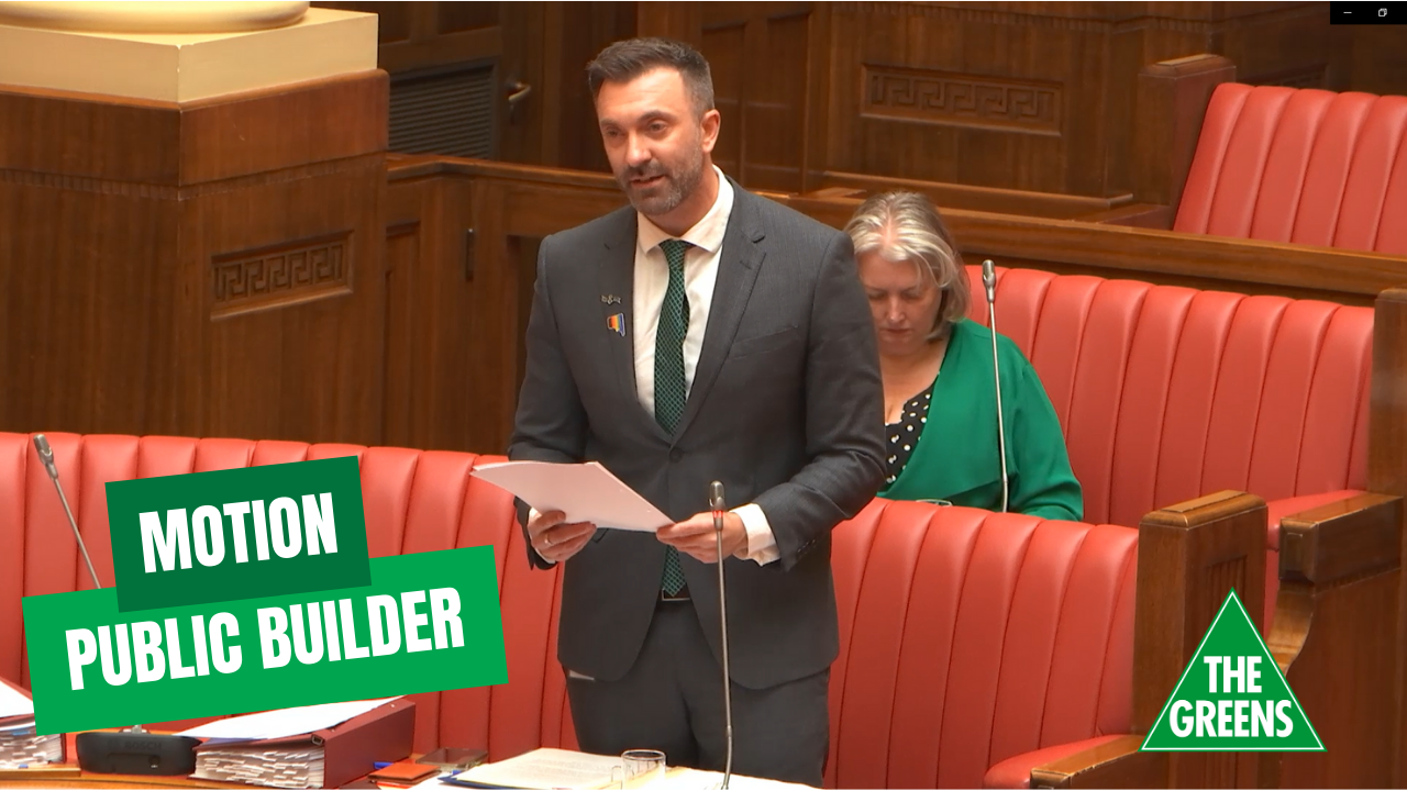 Motion: Public Builder - Robert Simms MLC