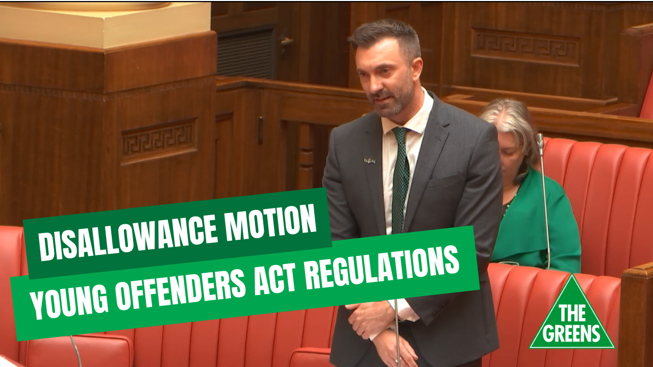 Disallowance Motion: Young Offenders Act Regulations - Robert Simms MLC