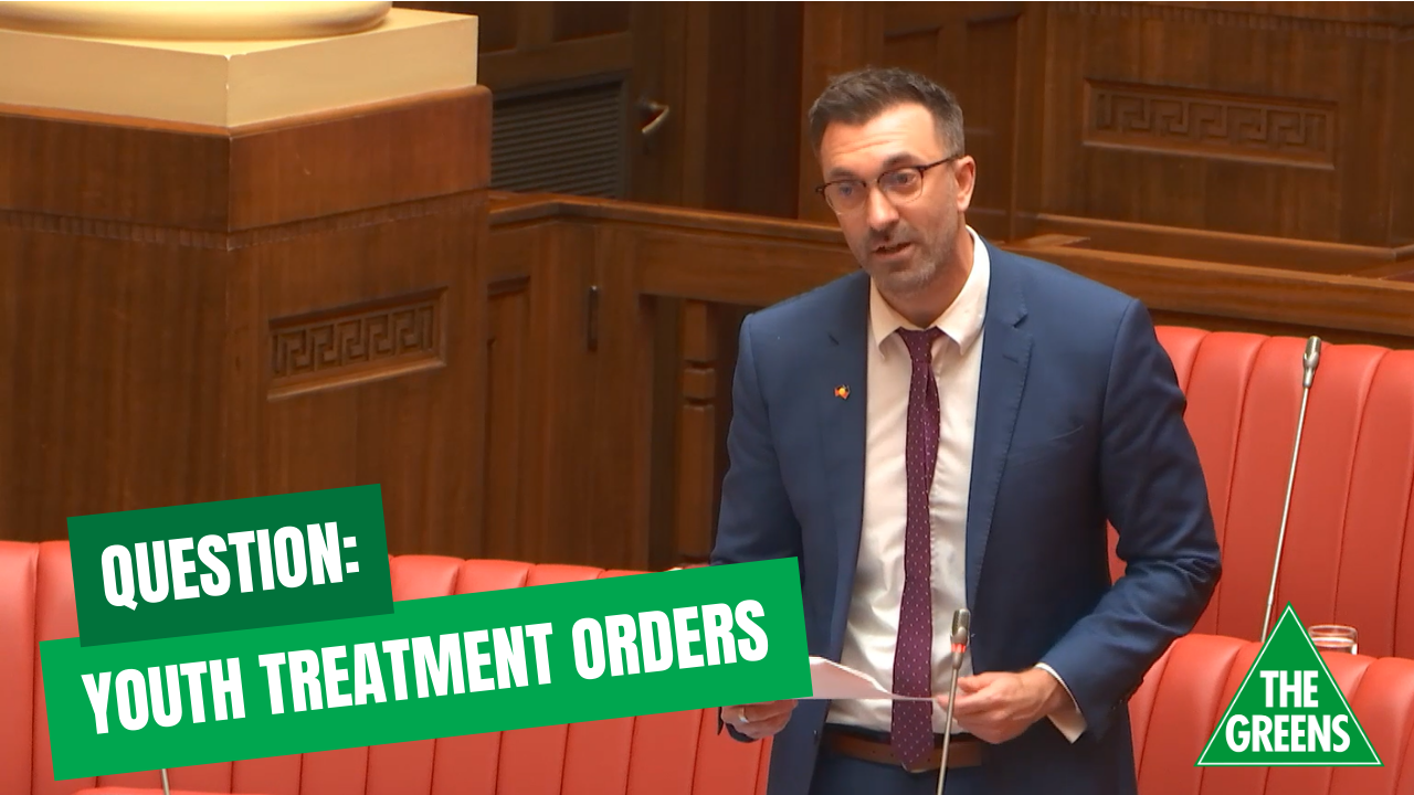 Question: Youth Treatment Orders - Robert Simms MLC