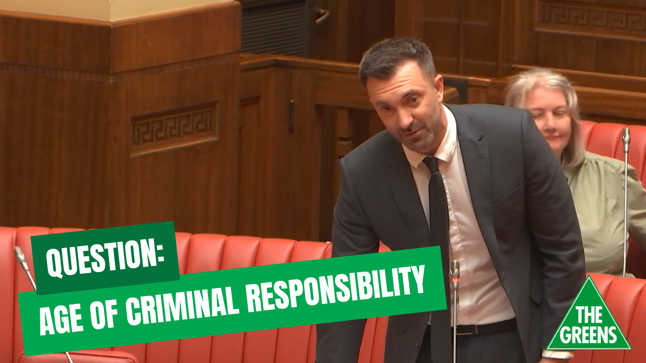 Question: Age of Criminal Responsibility - Robert Simms MLC