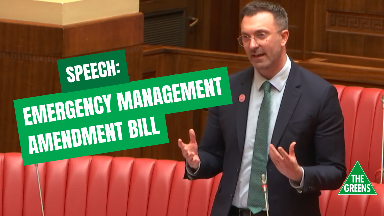Speech: Emergency Management Bill - Robert Simms MLC