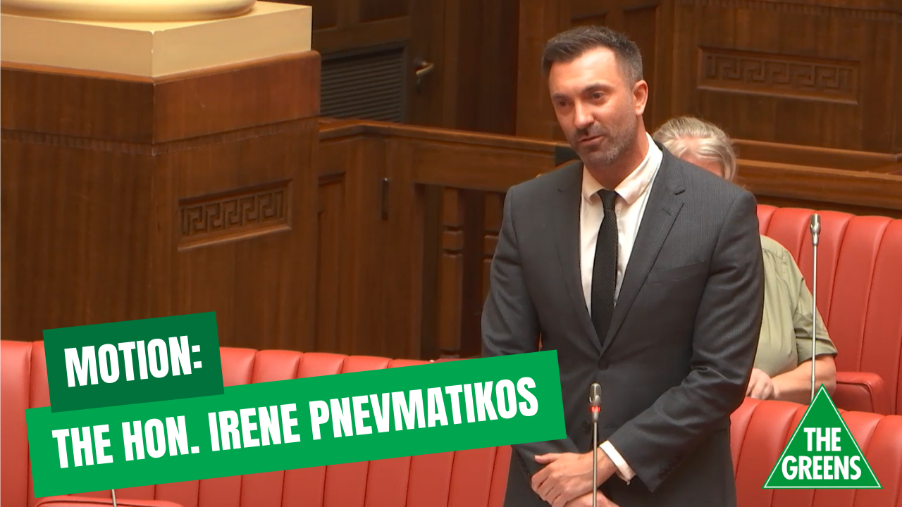 Motion: The Hon. Irene Pnevmatikos - Robert Simms MLC