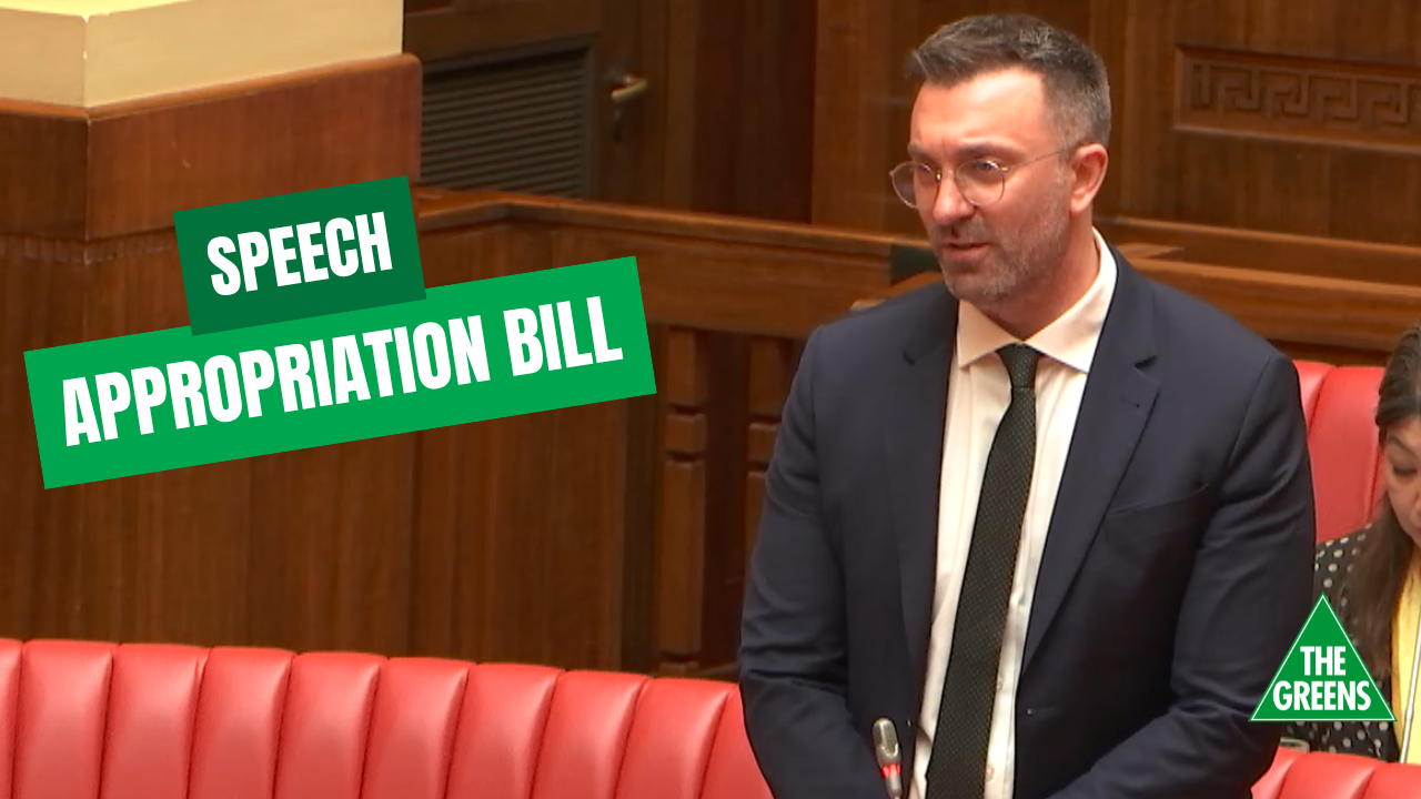 Speech: Appropriation Bill - Robert Simms MLC