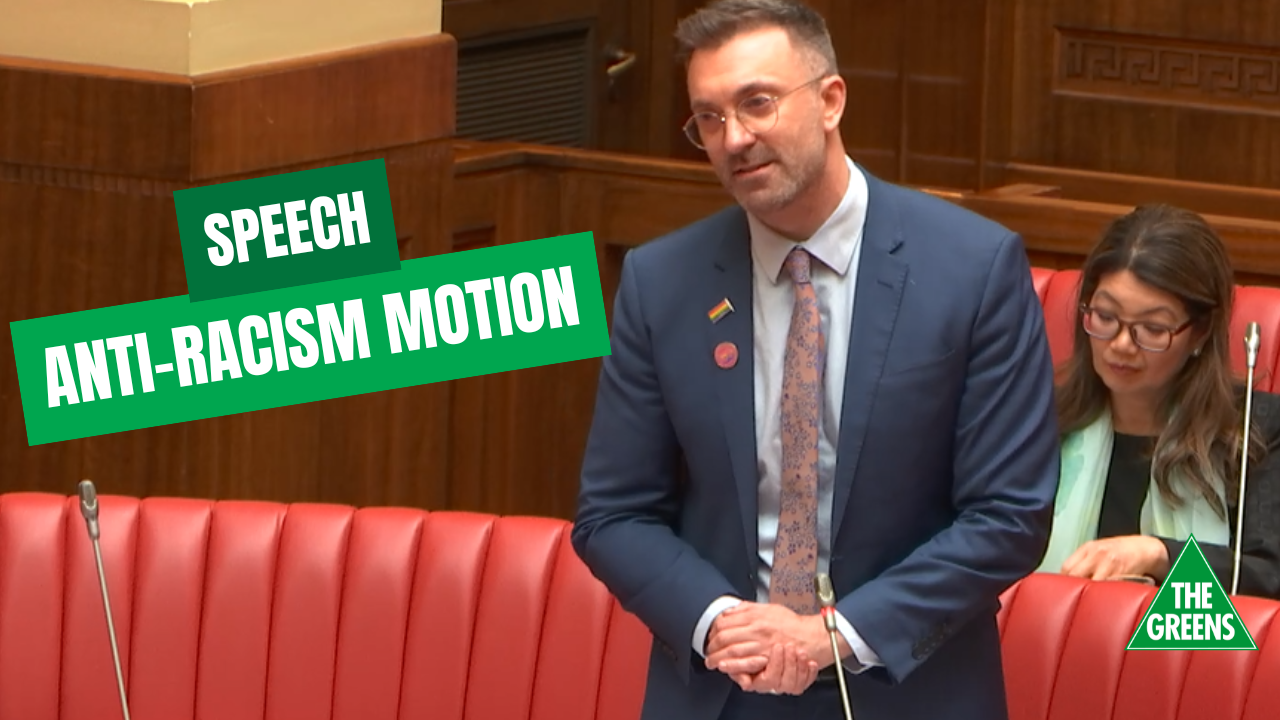 Speech: Anti-Racism Motion - Robert Simms MLC