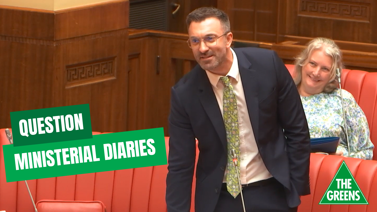 Question: Ministerial Diaries - Robert Simms MLC