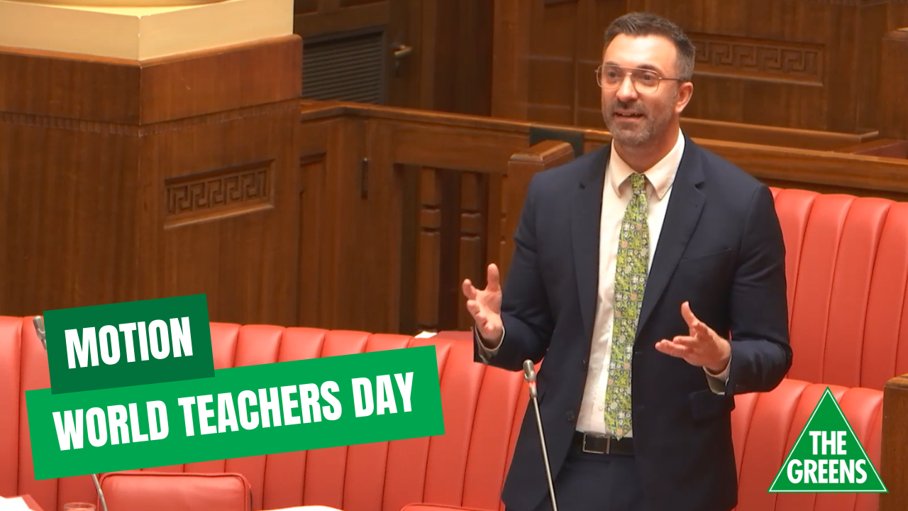 Motion: World Teachers' Day - Robert Simms MLC