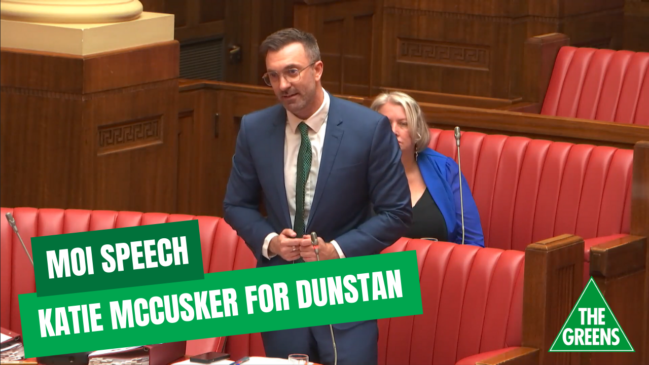 Dunstan By-Election Matter of Interest Speech - Robert Simms MLC