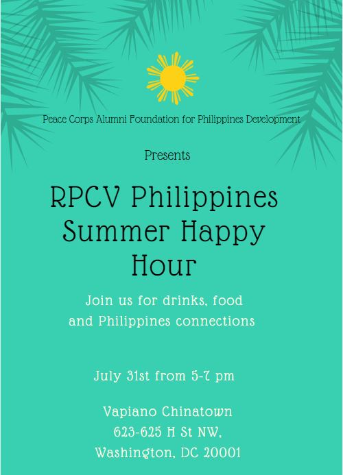 RPCV Philippines Summer Happy Hour