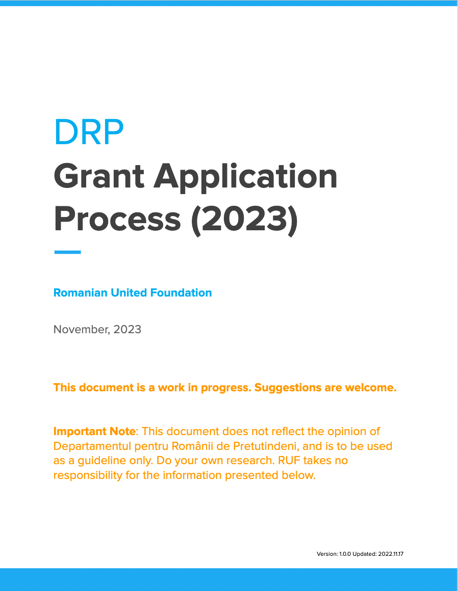 DRP Grant Application Process - RUF