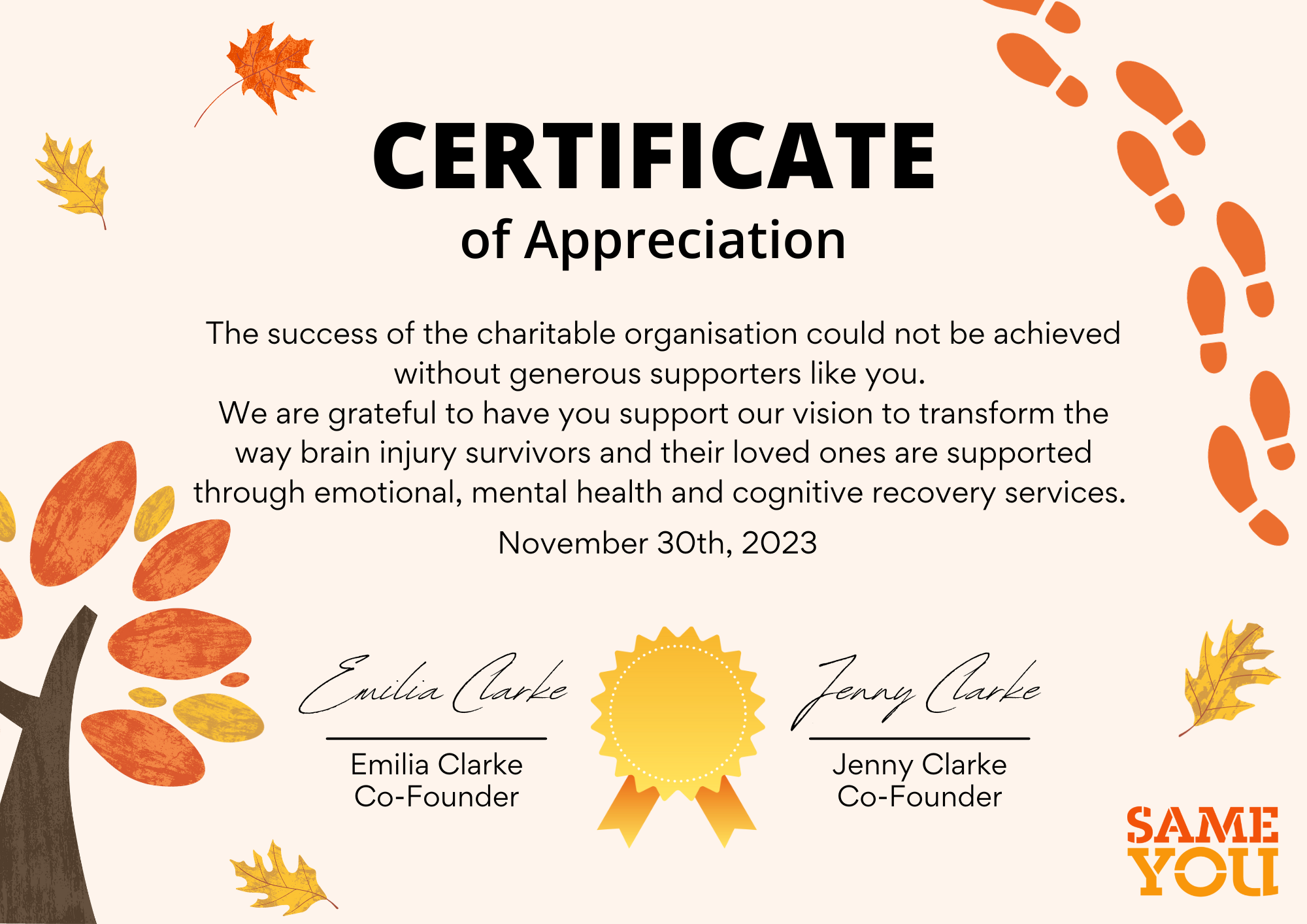 6000 challenge certificate - SameYou