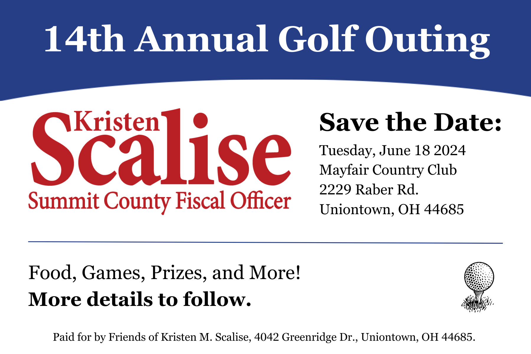 Kristen Scalise's Golf Outing - Summit County Democratic Party